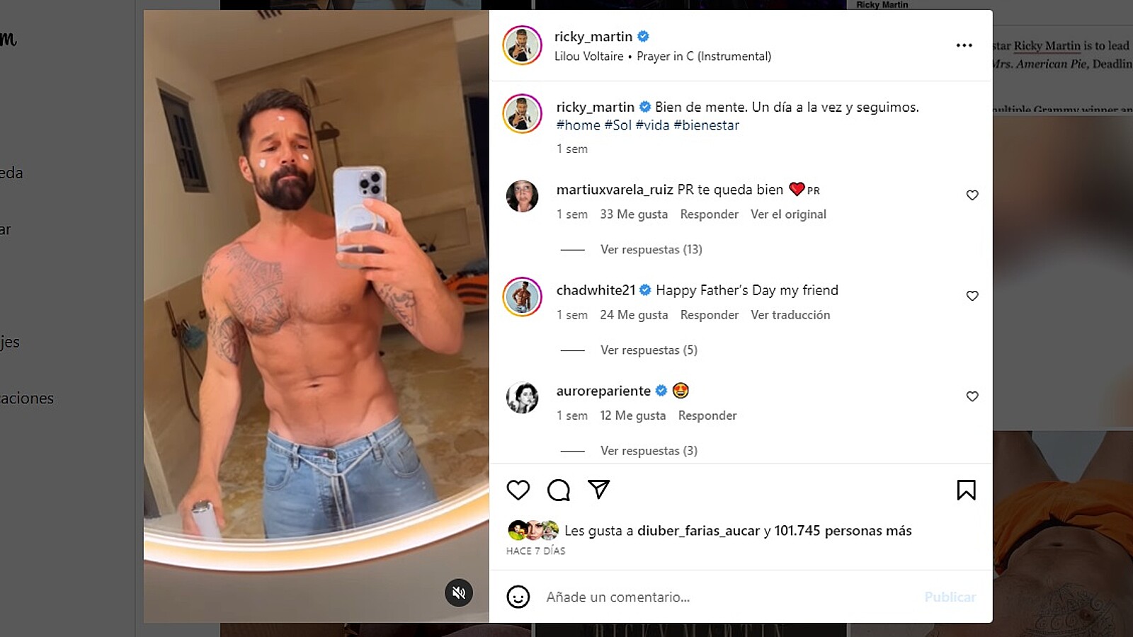 Ricky Martin sube la temperatura a sus 51 años desde la playa ...